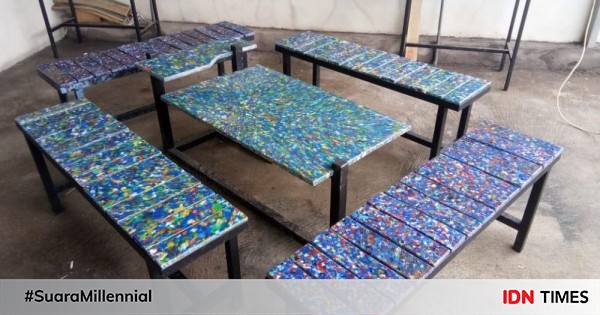 Produksi Meja Dari Sampah Plastik Di Bali