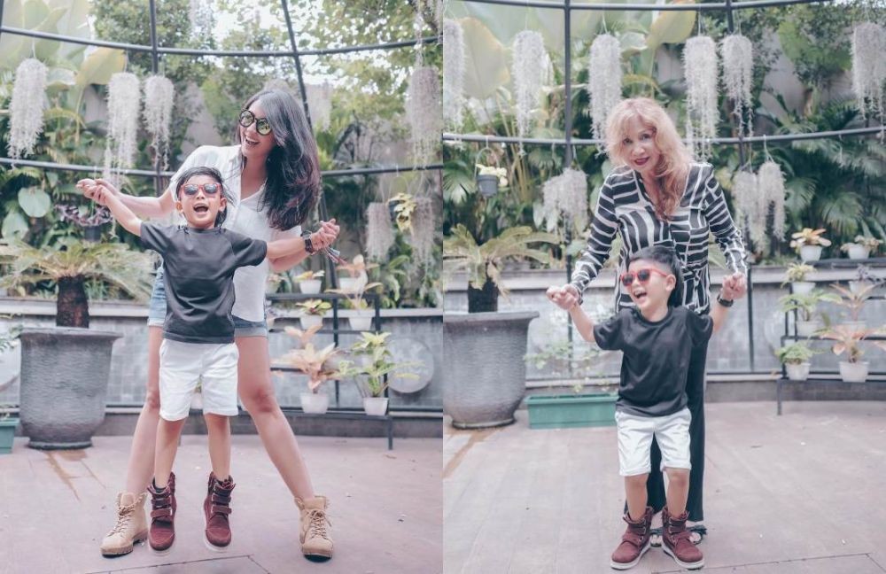 9 Adu Gaya Sharena Delon Vs Mama Sawitri Gunawan, Kompakan Stylish!