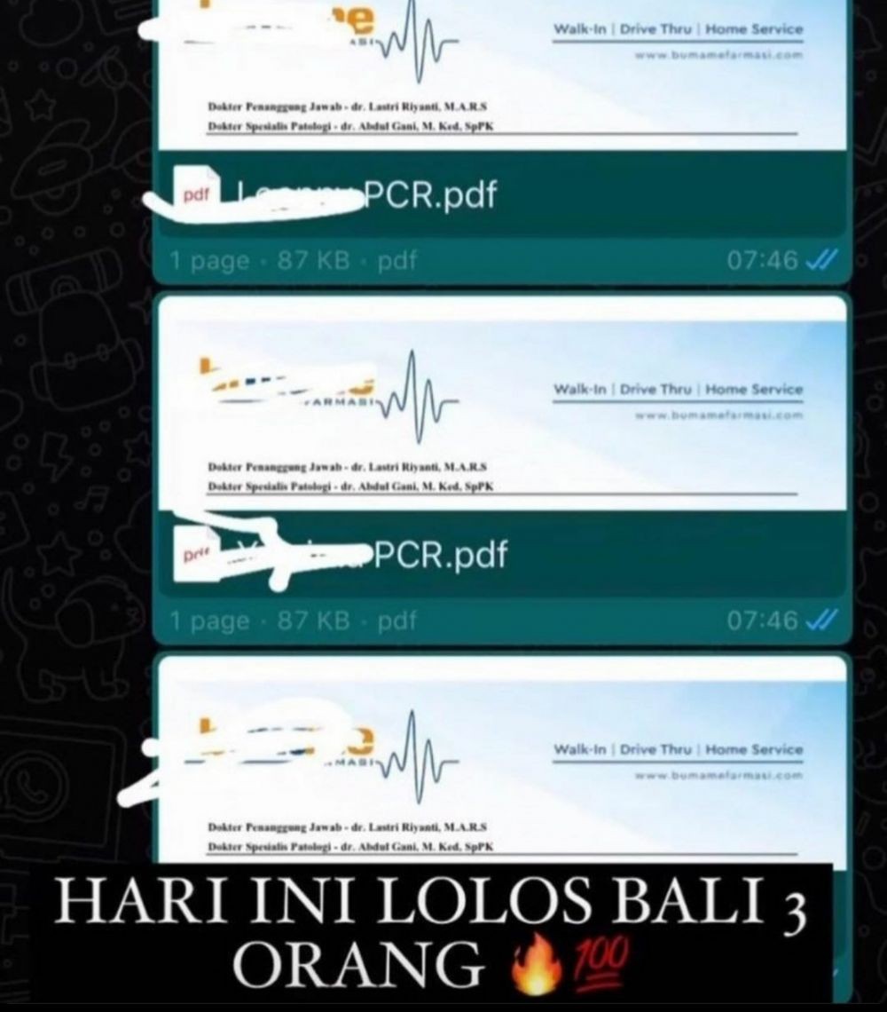 Klinik Bumame Farmasi Klarifikasi Jual Beli Surat PCR Palsu