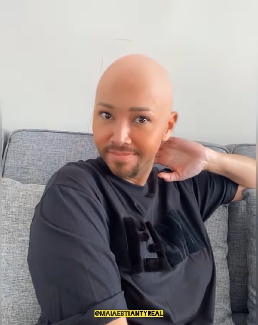 Bikin Shock, 10 Potret Maia Estianty Mendadak Botak Plontos