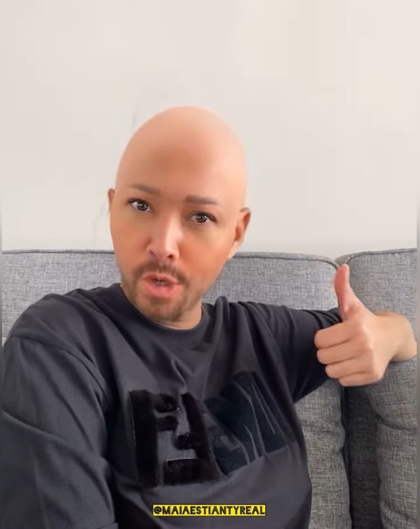 Bikin Shock, 10 Potret Maia Estianty Mendadak Botak Plontos