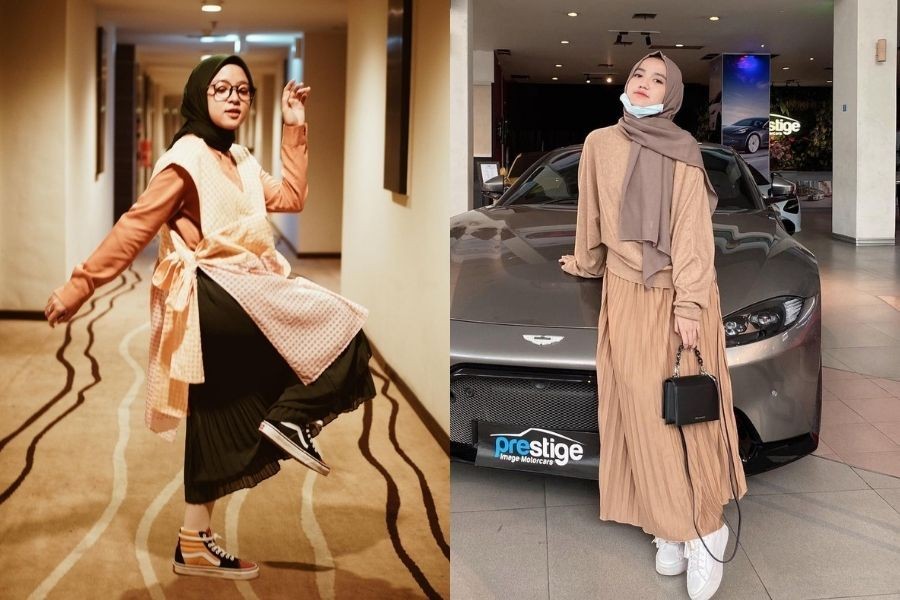 9 Adu Gaya Nisa Sabyan vs. Wirda Mansur, Stylish bak Kembar