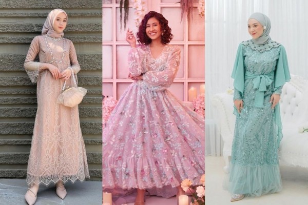 9 Dress Brokat Pastel untuk Kondangan hingga Menikah