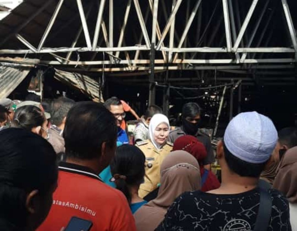 Begini Nasib Pedagang di Pasar Cinde Palembang Pasca Kebakar