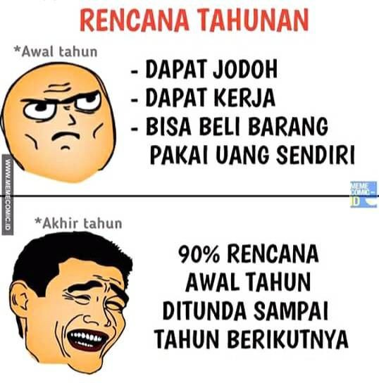 15 Meme Lucu Rencana Tahun Baru, Ujung-ujungnya Rebahan