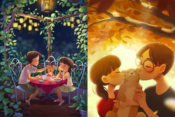 10 Ilustrasi Gemas Persahabatan Manusia dan Anjing 10 Ilustrasi Gemas Persahabatan Manusia dan Anjing