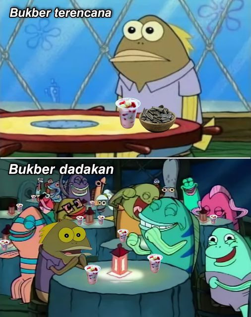 10 Meme Ramadan di Bikini Bottom Ini Lika Likunya Kocak Abis