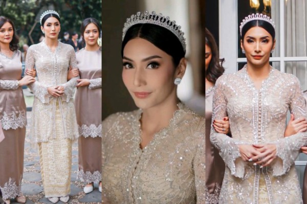 10 Inspirasi Kebaya dan Makeup Akad Nikah Tyas Mirasih