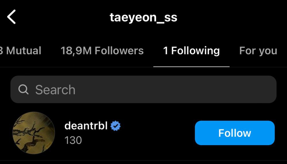 Kenapa Dean Satu-satunya yang Di-follow Taeyeon dan Baekhyun