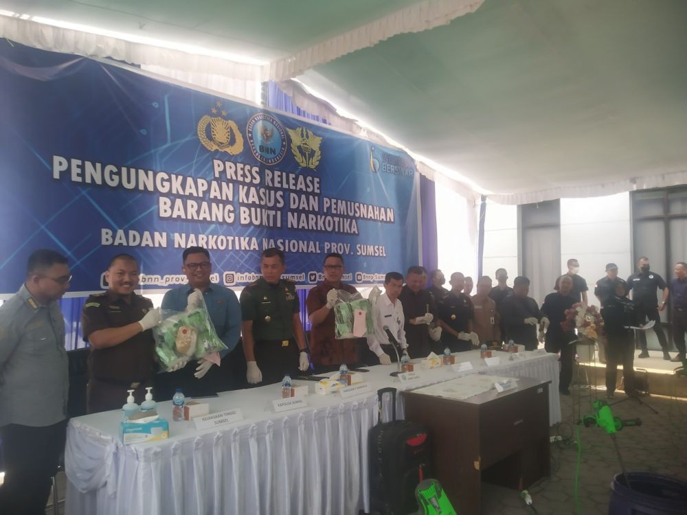 BNNP Sumsel Gagalkan Penyelundupan Sabu 8,6 Kg ke Banyuasin