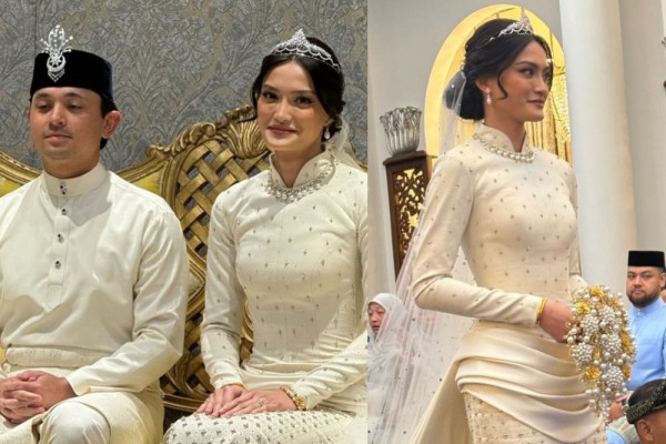 Gaya Tengku Natasya saat Akad Nikah, Jadi Istri Pangeran