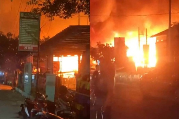 6 Rumah Hangus Terbakar Gegara Petasan di Malam Tahun Baru