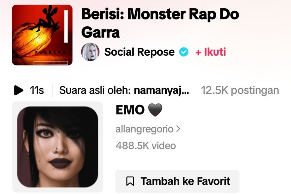 Lirik Lagu Monster Meg & Dia, Tren Emo Filter TikTok Viral